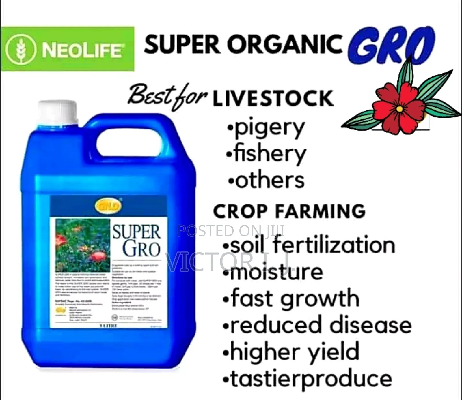 Super-Gro Organic Fertilizer 1-Litre for All Plants and Animals in Port ...