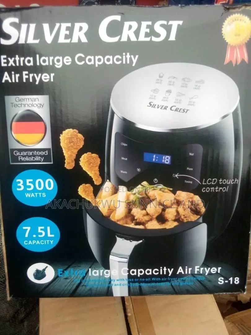 Silver Crest Extra Large Capacity Air Fryer 7.5l for sale - Akachukwu ...