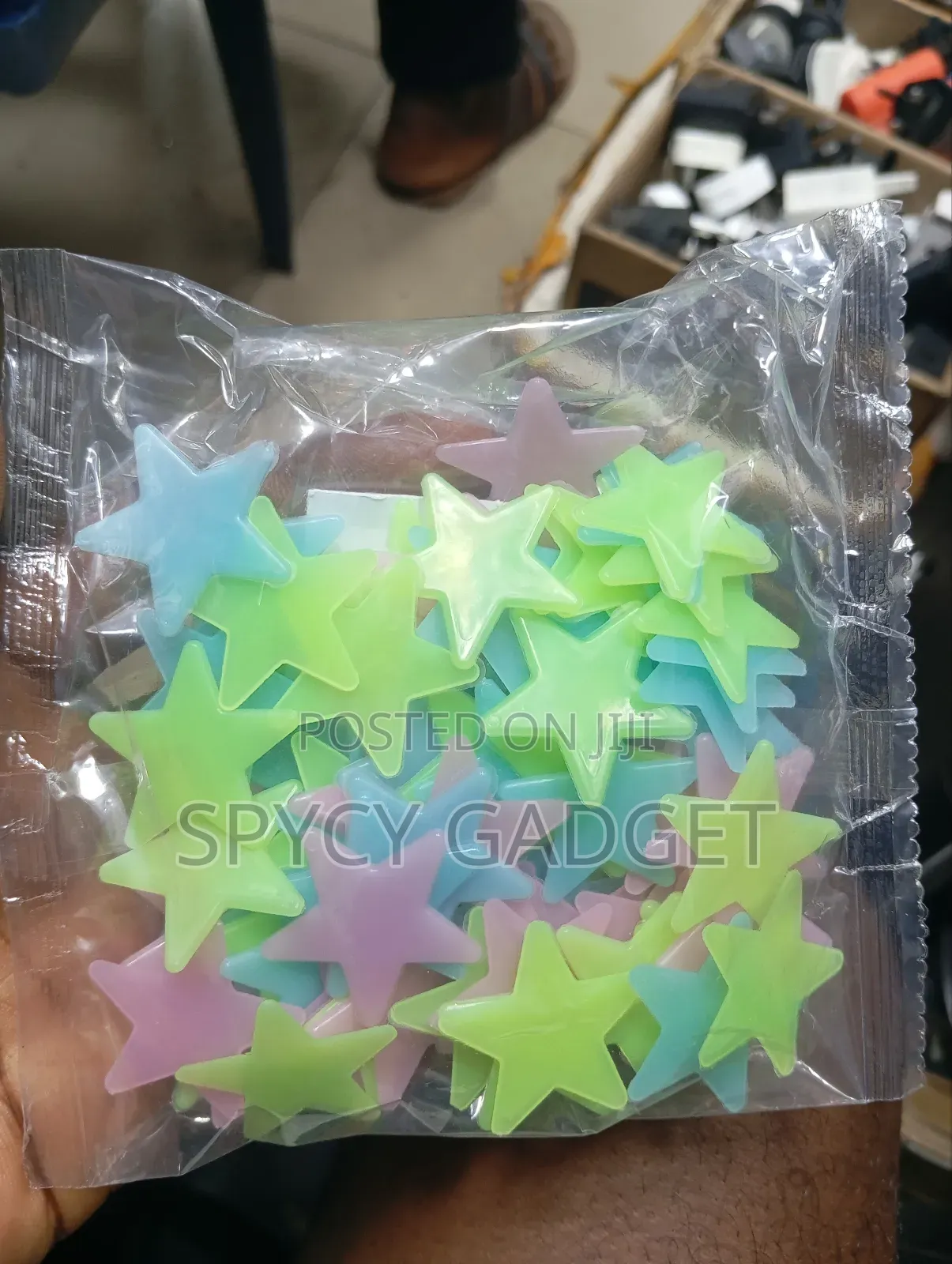 Glow in the Dark Plastic Stars Stickers for Room Decoration for sale ...