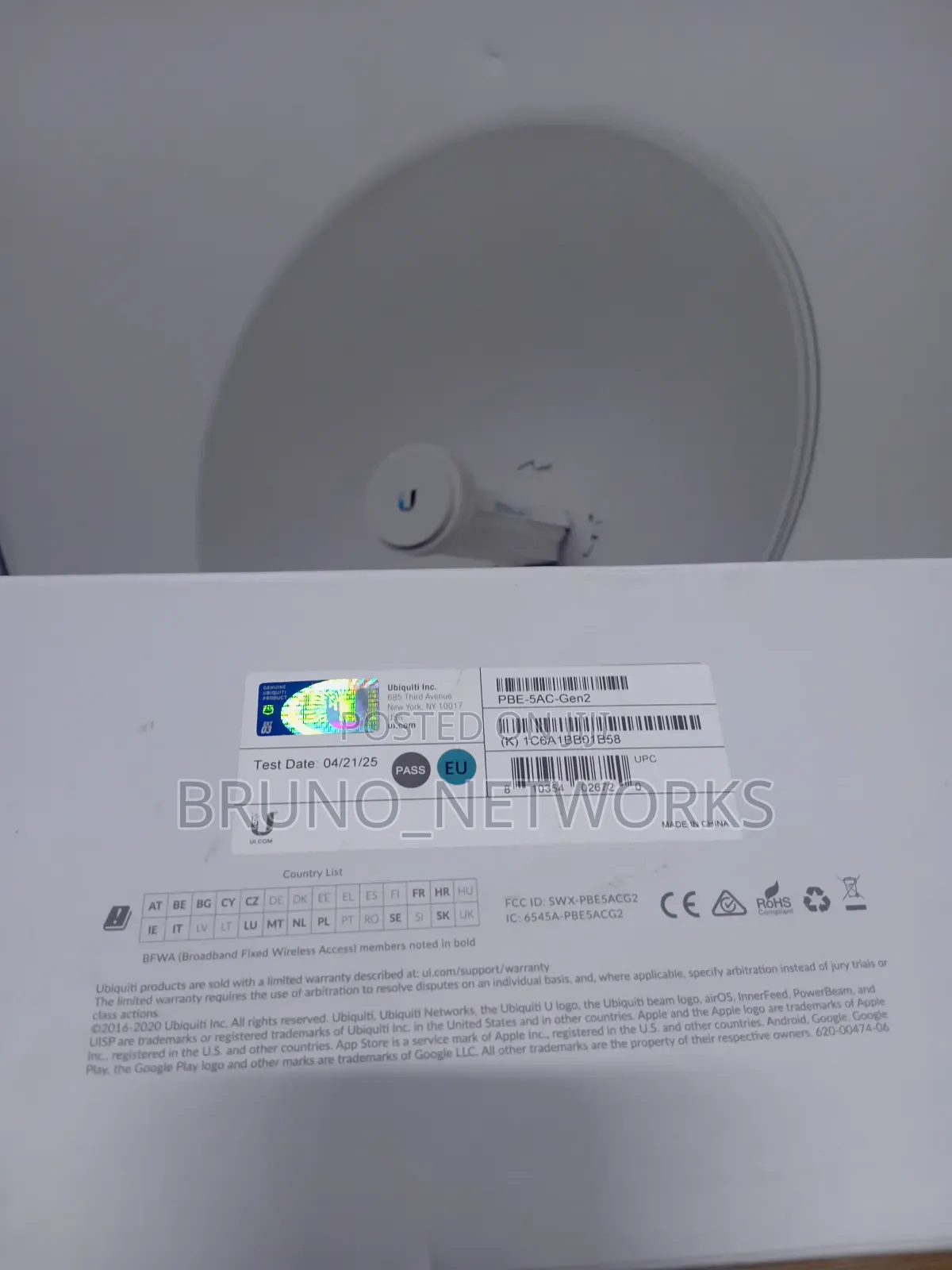 Pbe-5ac-Gen2 || Powerbeam Innerfeed Technology || 5ghz High P Airmax in ...