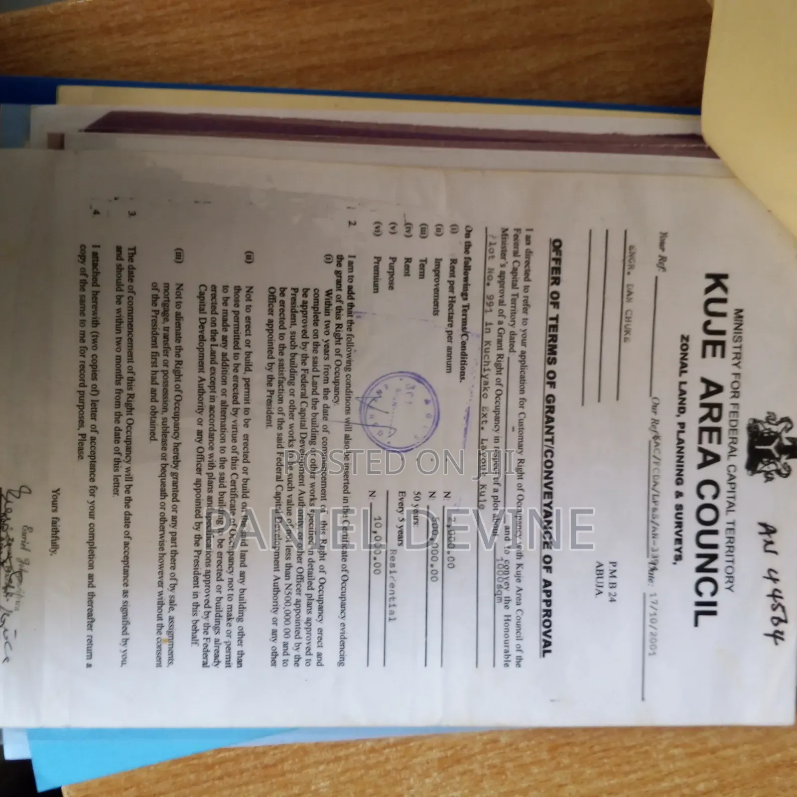 1000 SQM in Kuchyiako Ext 2 From Private No Middle Man in Kuje - Land ...