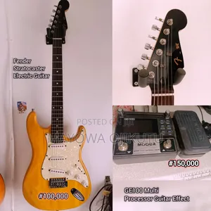 Neat Fender Stratocaster Electric Guitar + Mooer Ge100 Effect Pedal in ...