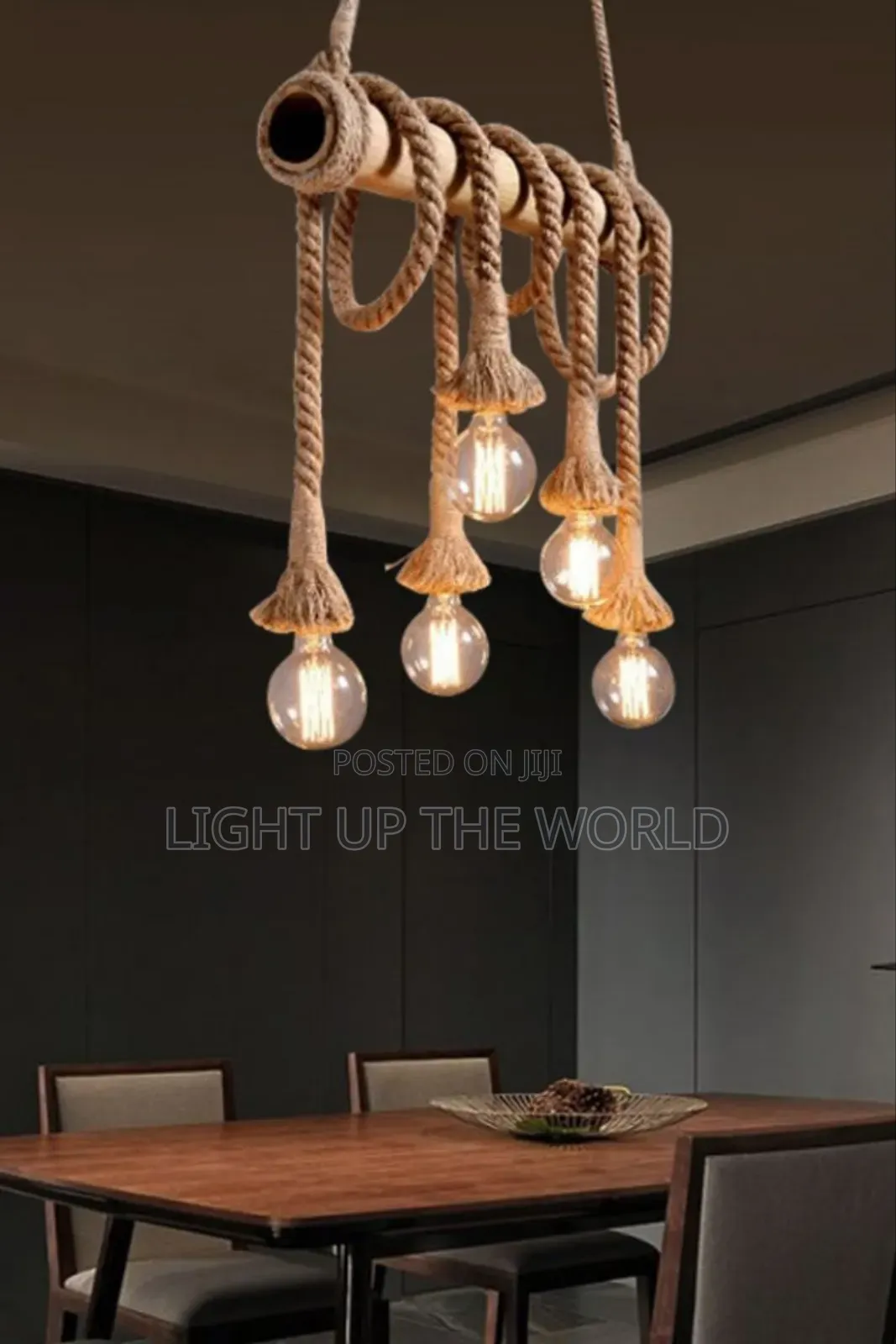 Wooden Drop Light With Vintage Rope in Lagos Island (Eko) - Home ...