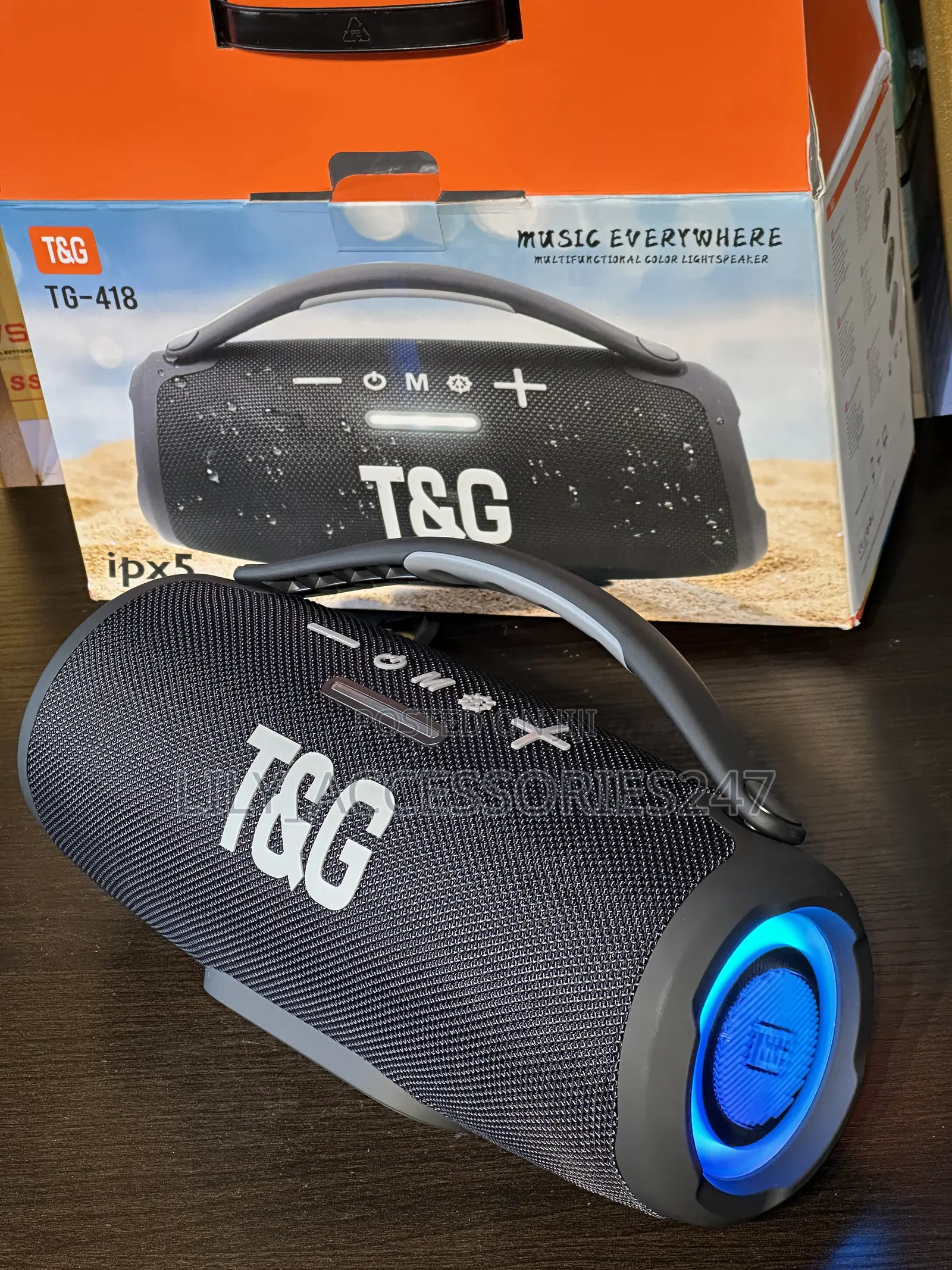 Tg-418 Led Stereo Bass Wireless Blue-tooth Hifi Waterproof Speaker in Ojo - Audio & Music ...