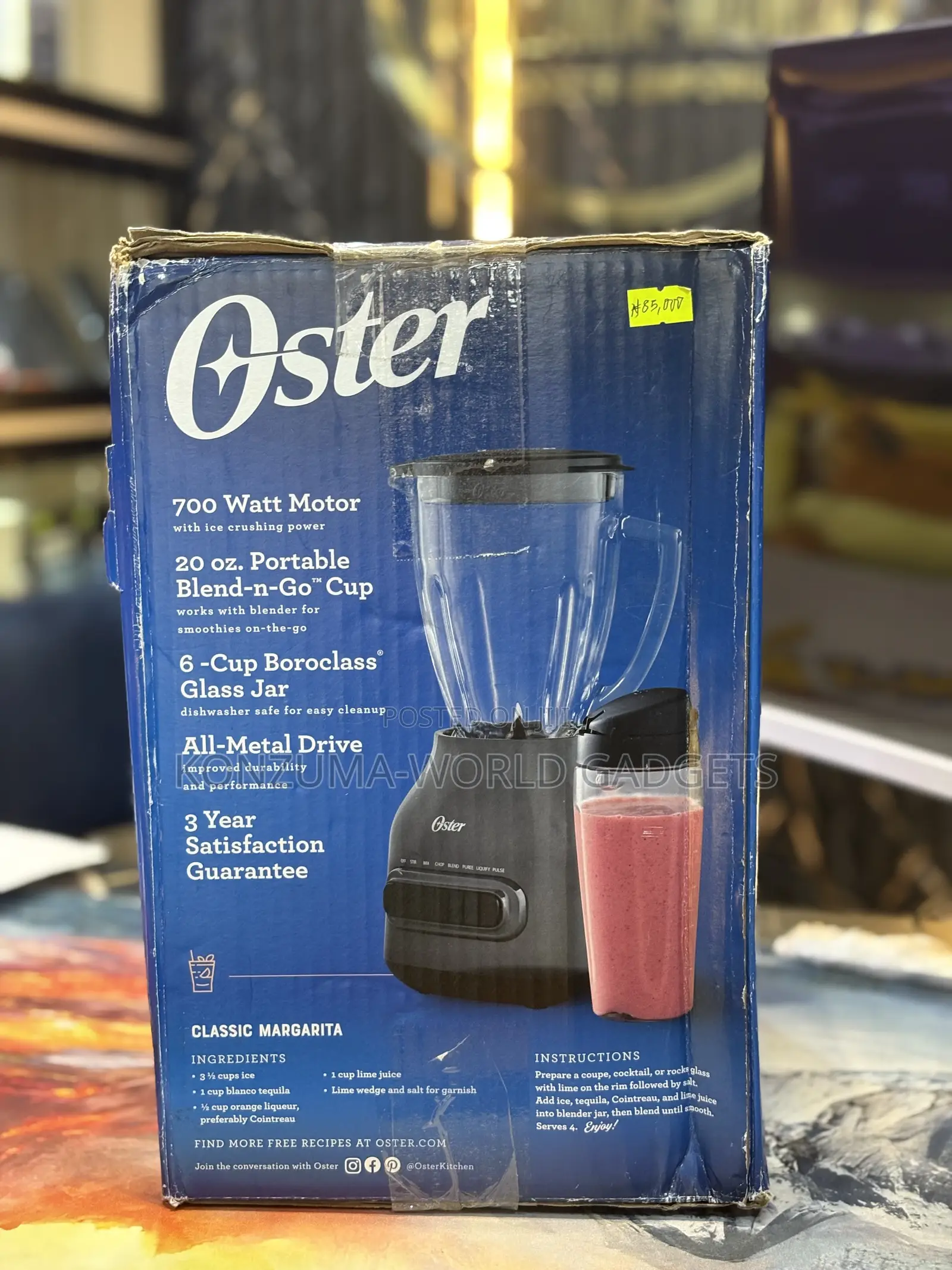 Oster Easy-to-Clean 700w Blender (6-Cup Glass Jar + to-Go Cup) for sale ...
