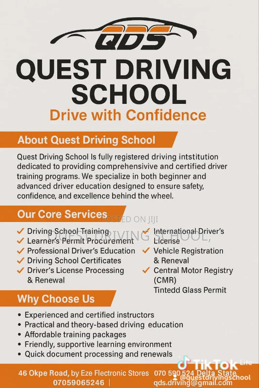 Driving School Training in Sapele - Classes & Courses, Jane Akiri | Jiji.ng