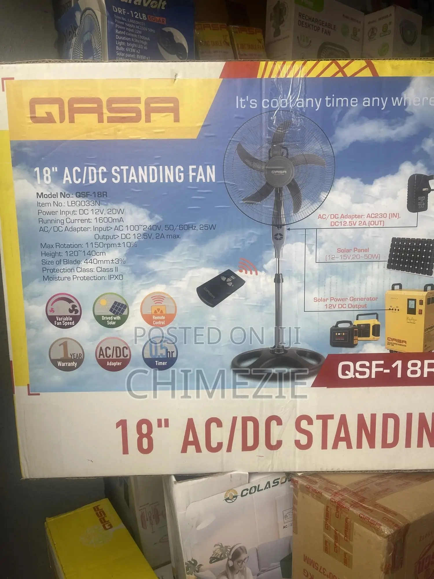 Qasa Ac/Dc Energy Saving Fan 20w Inverter Friendly With Remote Control ...