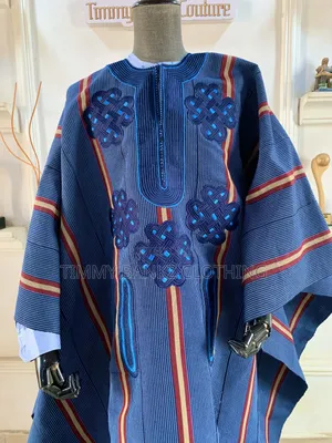 Multi Color Navy Blue Men's Agbada/Native Wear (Aso Oke) in Ikeja ...