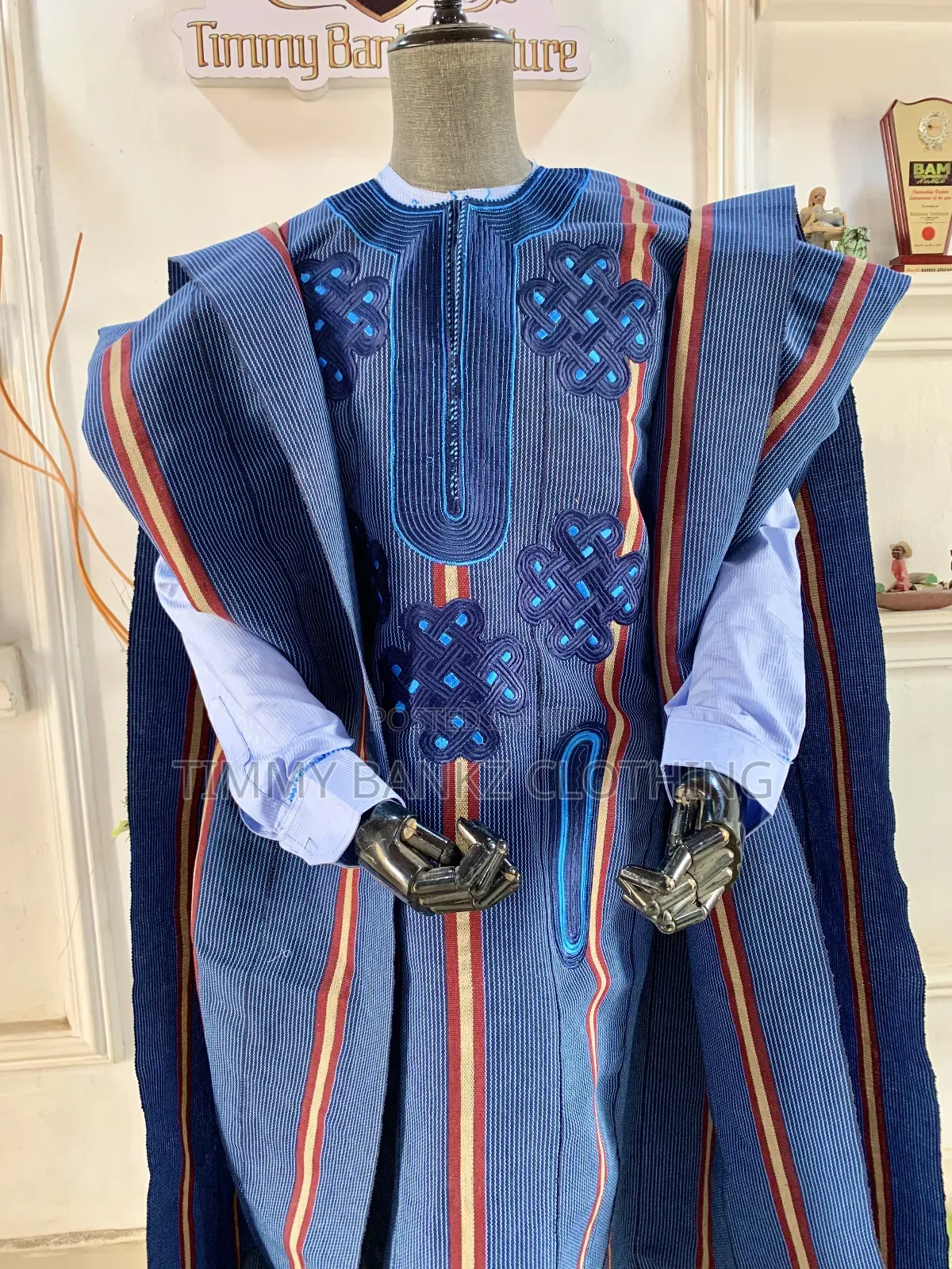Multi Color Navy Blue Men's Agbada/Native Wear (Aso Oke) in Ikeja ...
