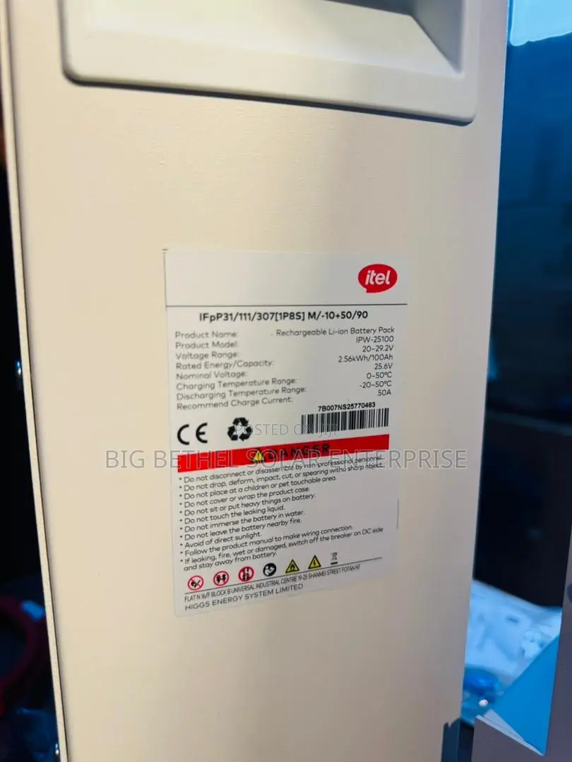 Itel Ess 51.2v Solar Luithum Iron Battery 5kwh - Big Bethel Solar ...