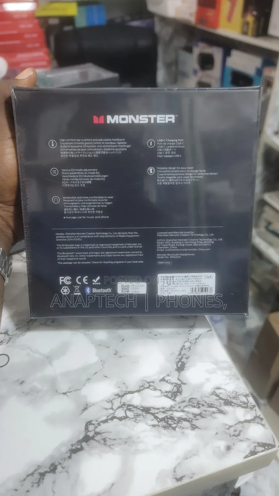 Monster Persona 3rd Anc ,Anc Wireless Over Ear Headphone Hybrid 40mm in ...