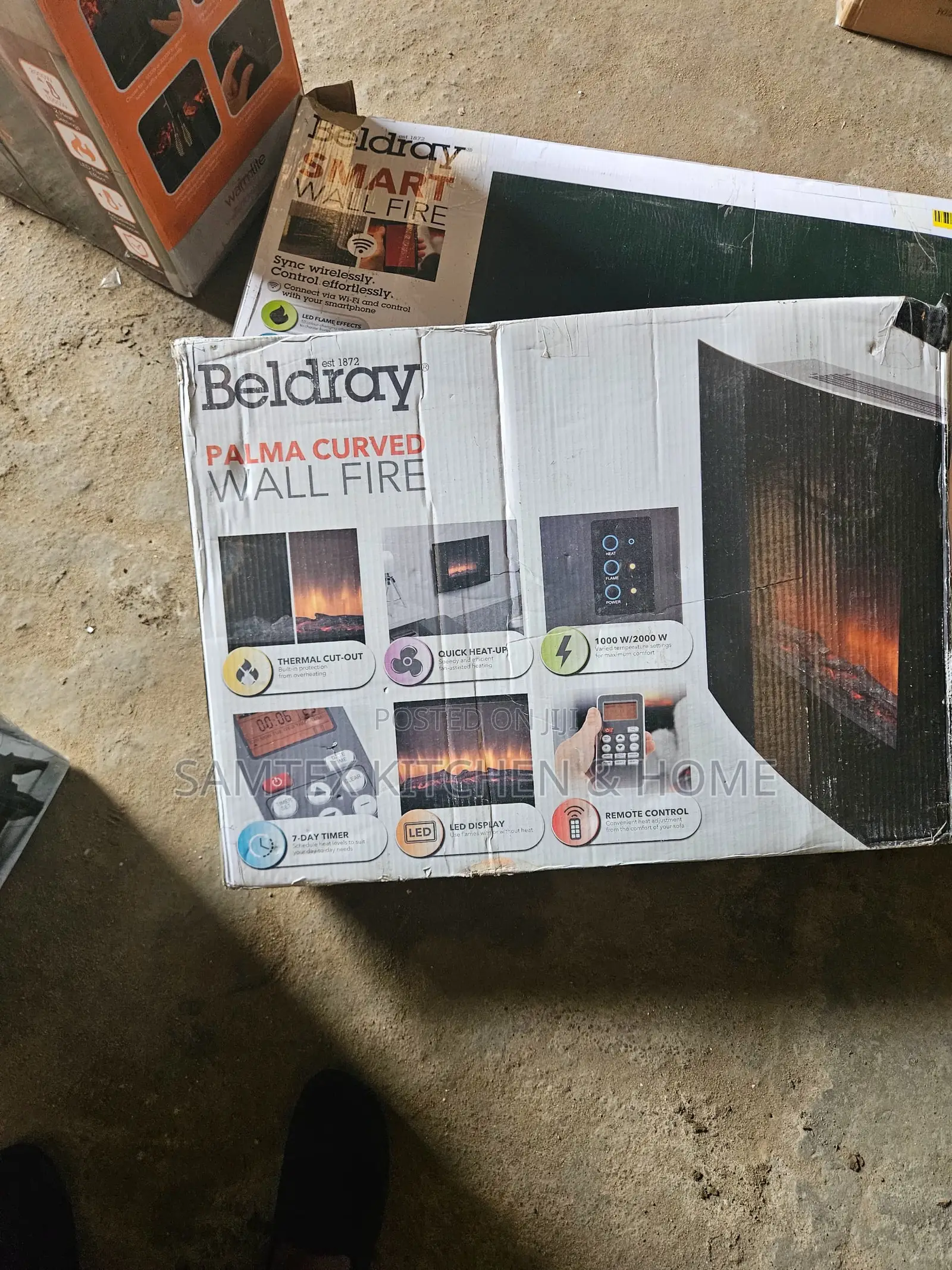 Beldray Eh3544ar Palma Curved Wall Fire Heater in Ojo - Home Appliances ...