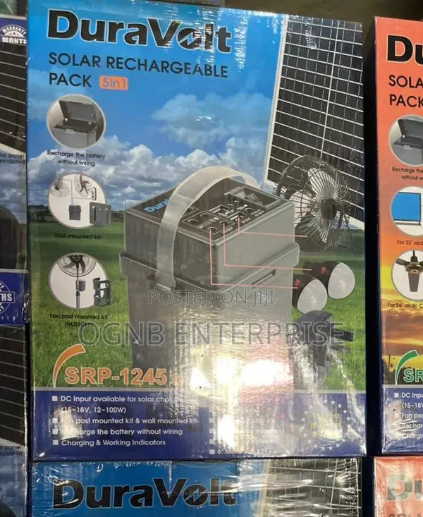 Duravolt SRP-1245 Solar Rechargeable Pack 5 in 1 for sale - OGNB ...