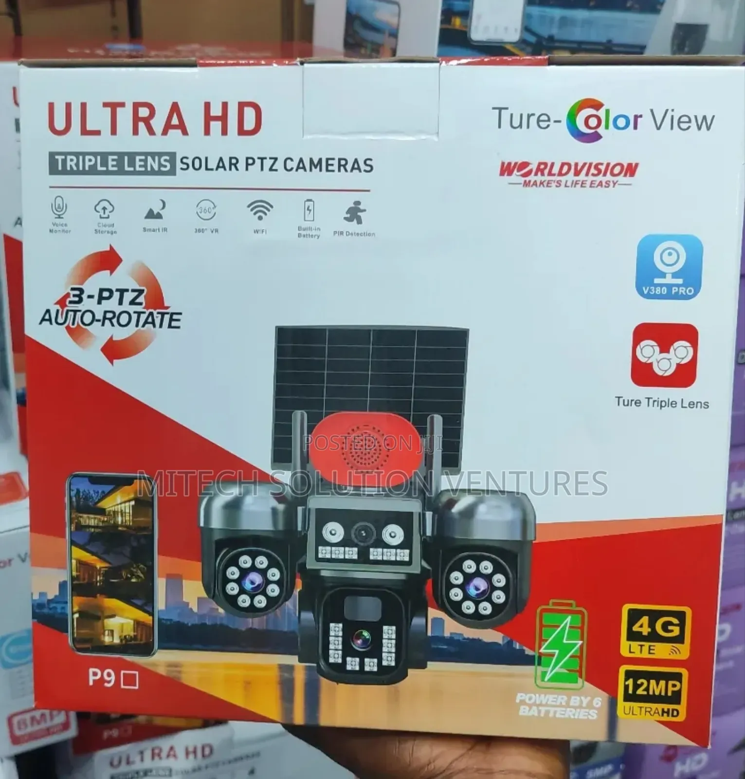 Triple Lens Solar PTZ Camera 12 Mp in Ikeja - Security & Surveillance ...