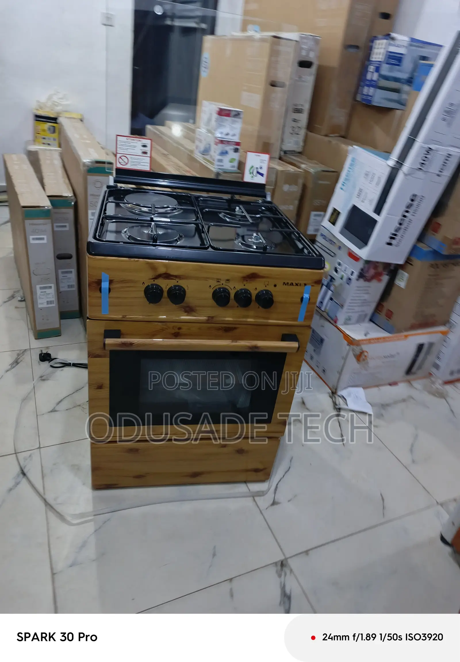 Maxi 3+1 Burner Gas Cooker 60cm Wood Design in Ikeja - Kitchen ...