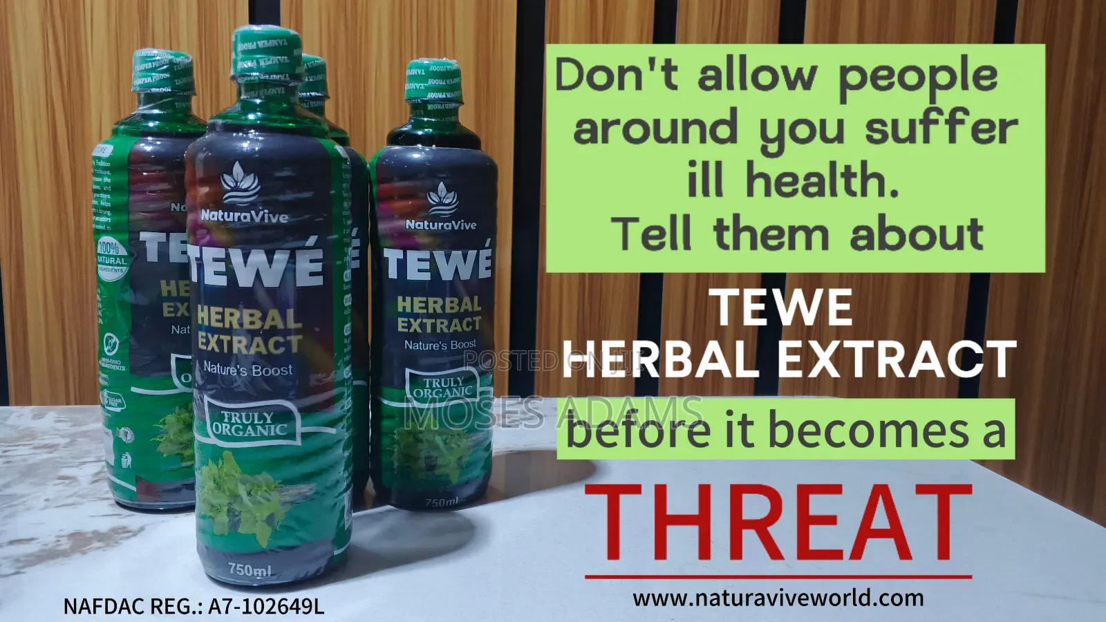 Natural Tewe Herbal Extract in Lokoja - Vitamins & Supplements, Moses ...