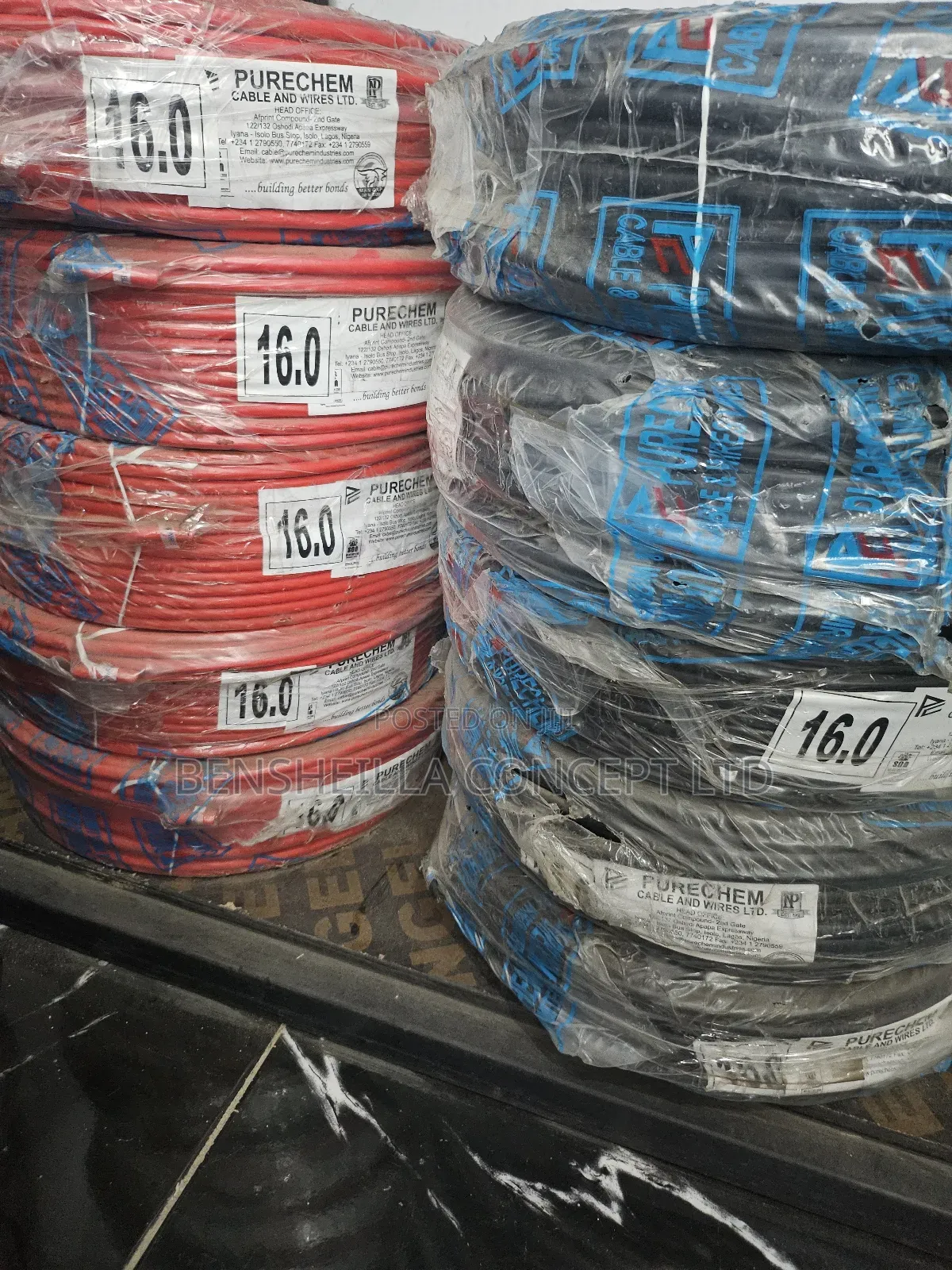 16mm PVC Single Core Copper Cable High-Capacity Power Cable in Ojo ...