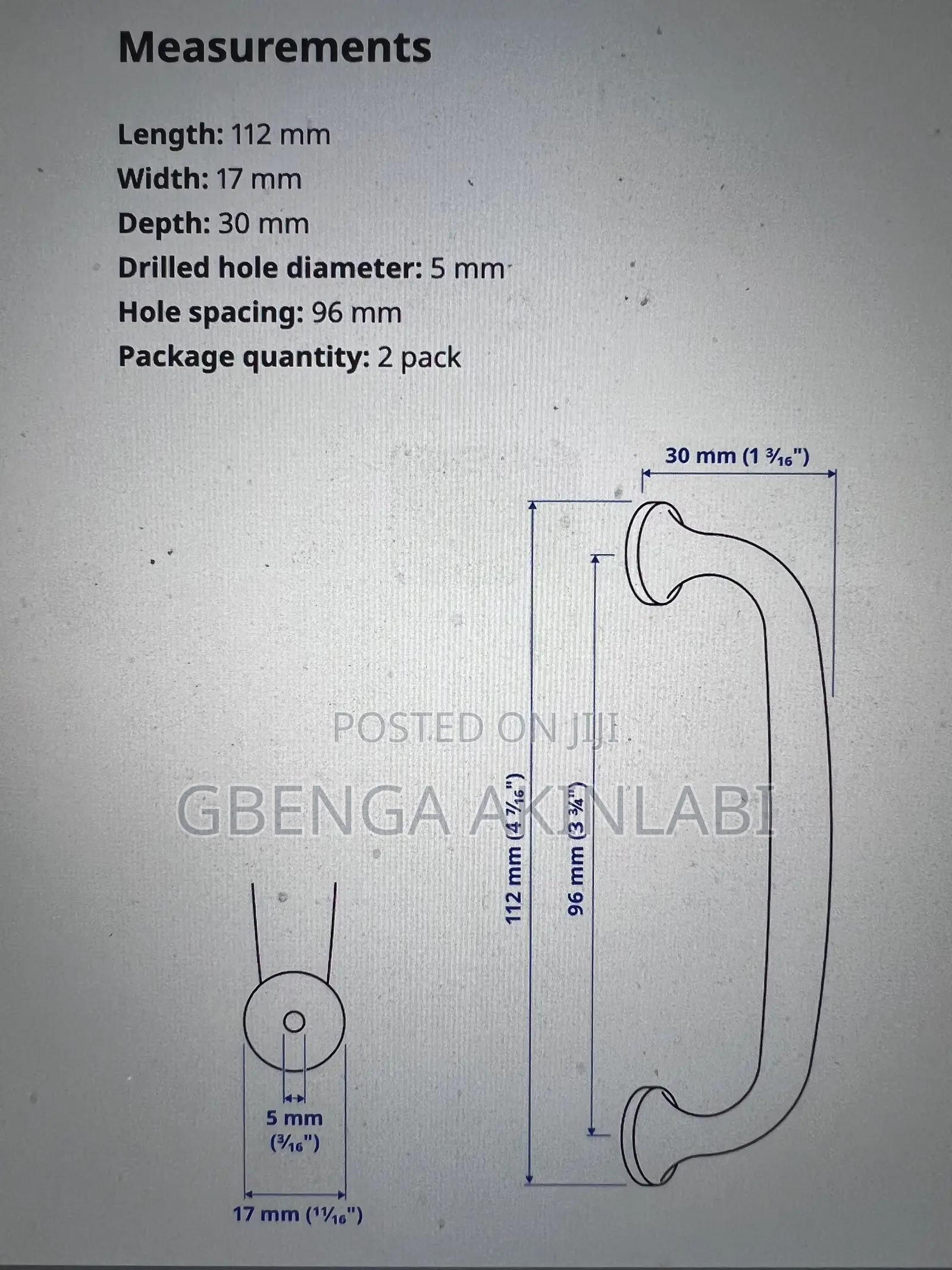 Ikea Eneryda Chrome-Plated Handle in Ipaja - Furniture, Gbenga Akinlabi ...