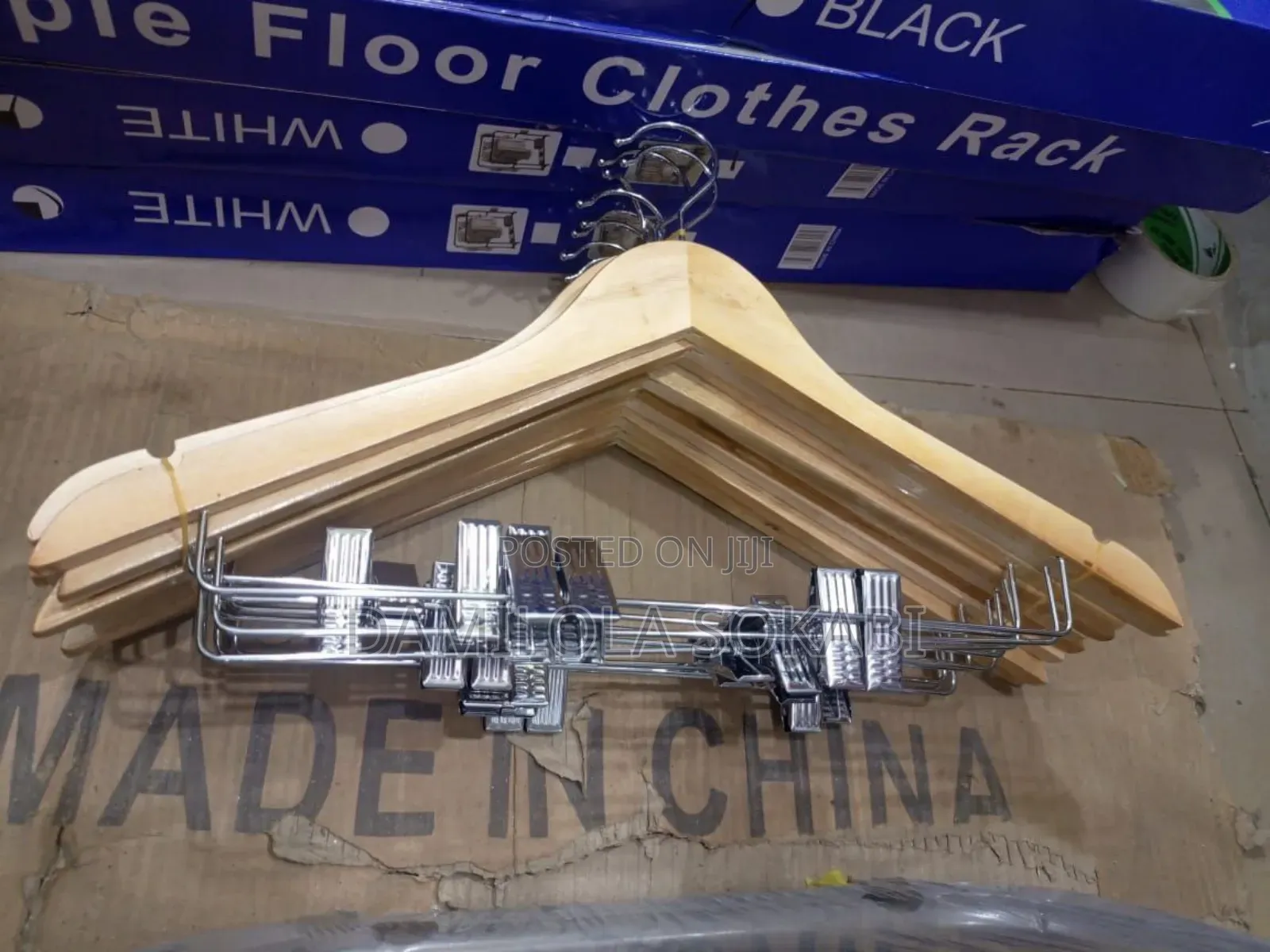 Wooden Hangers With Clips in Lagos Island (Eko) - Home Accessories ...
