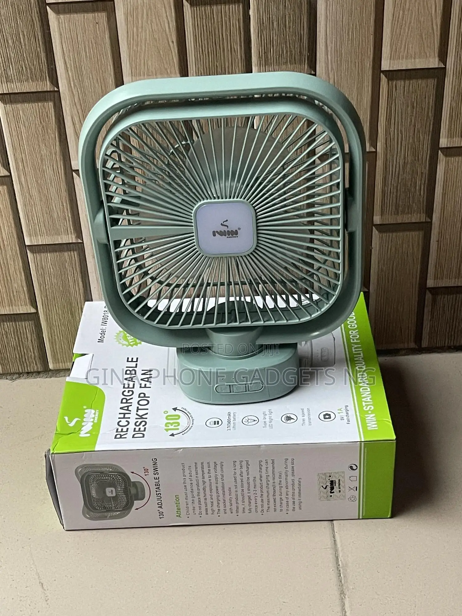 Fan (Iwin Rechargeable Desktop Fan) for sale - GINA PHONE GADGETS NG ...