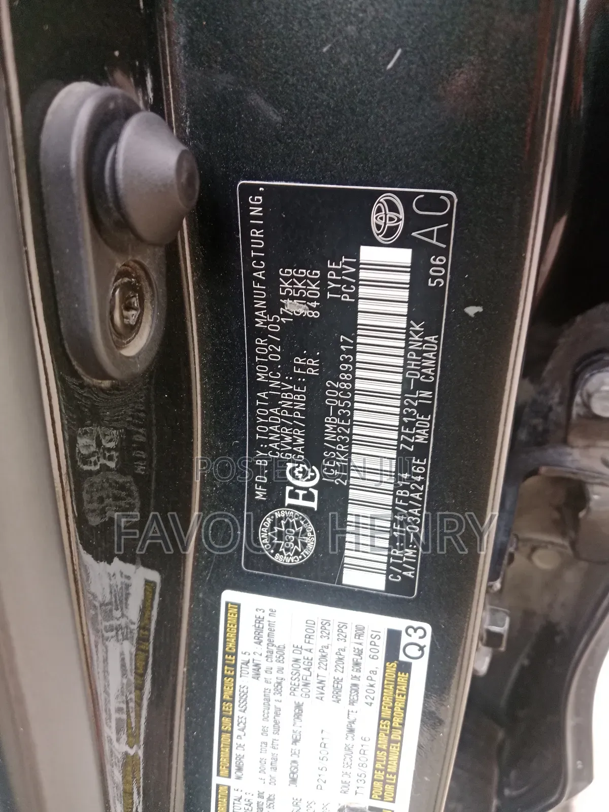 Toyota Matrix XR Hatchback FWD (1.8L 4cyl 4A) 2005 Black in Amuwo ...