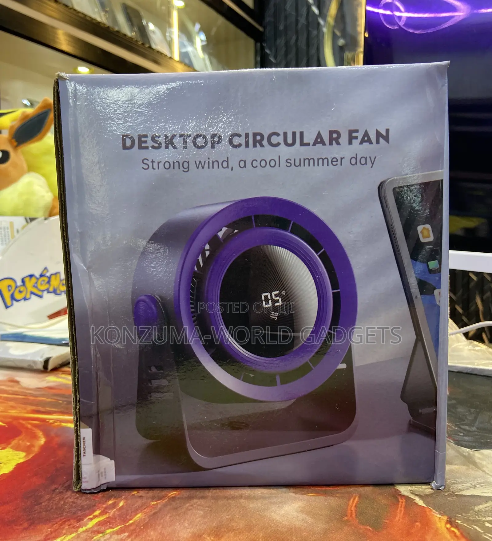 Desktop Circular Fan Fs-21 – Rechargeable Table Fan With Led Display in ...