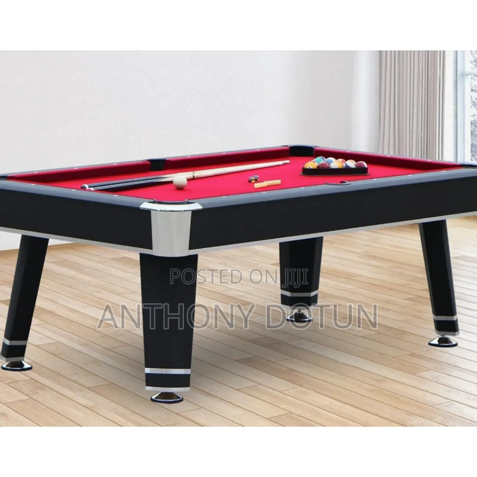 6fit Billiards Pool Game Room Table - Black With Red Felt in Surulere ...