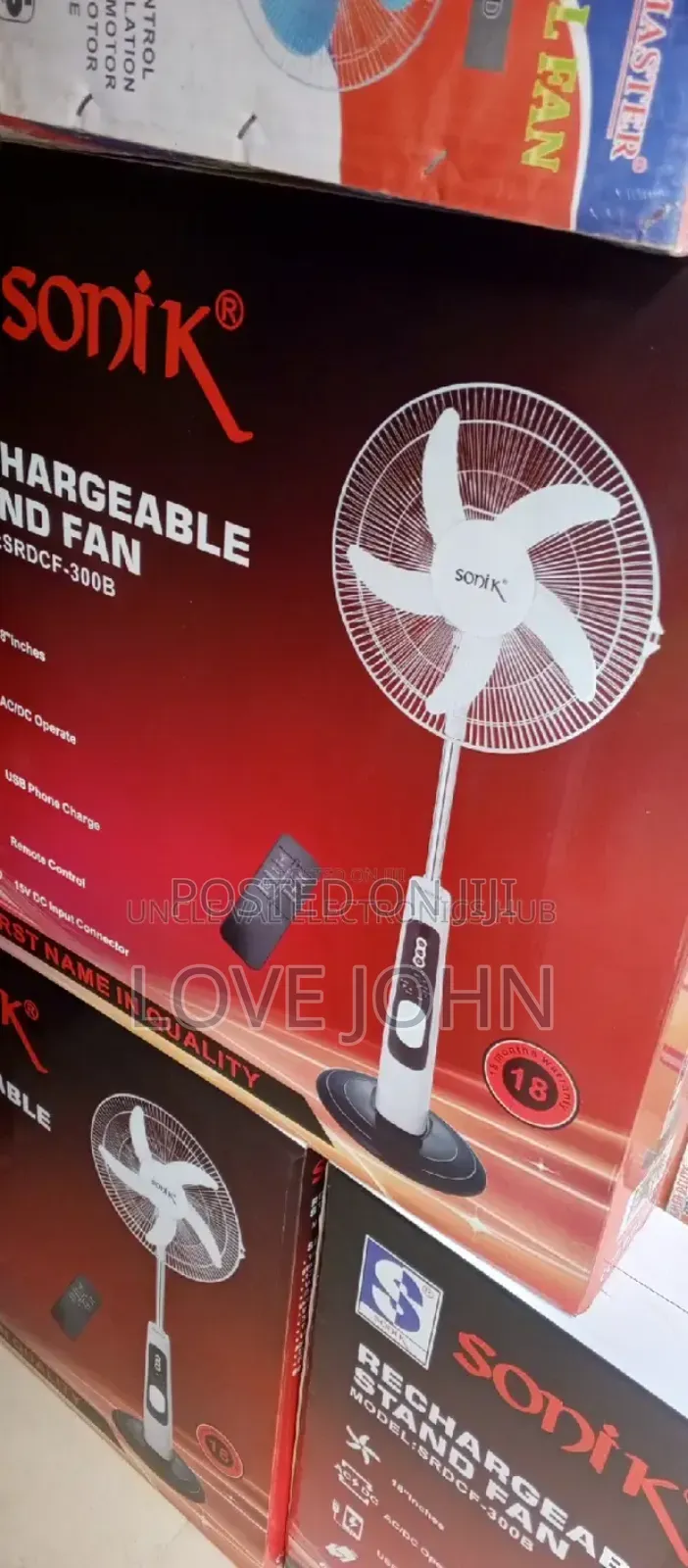 Sonik Rechargeable Fan in Port-Harcourt - Home Appliances, Love John ...
