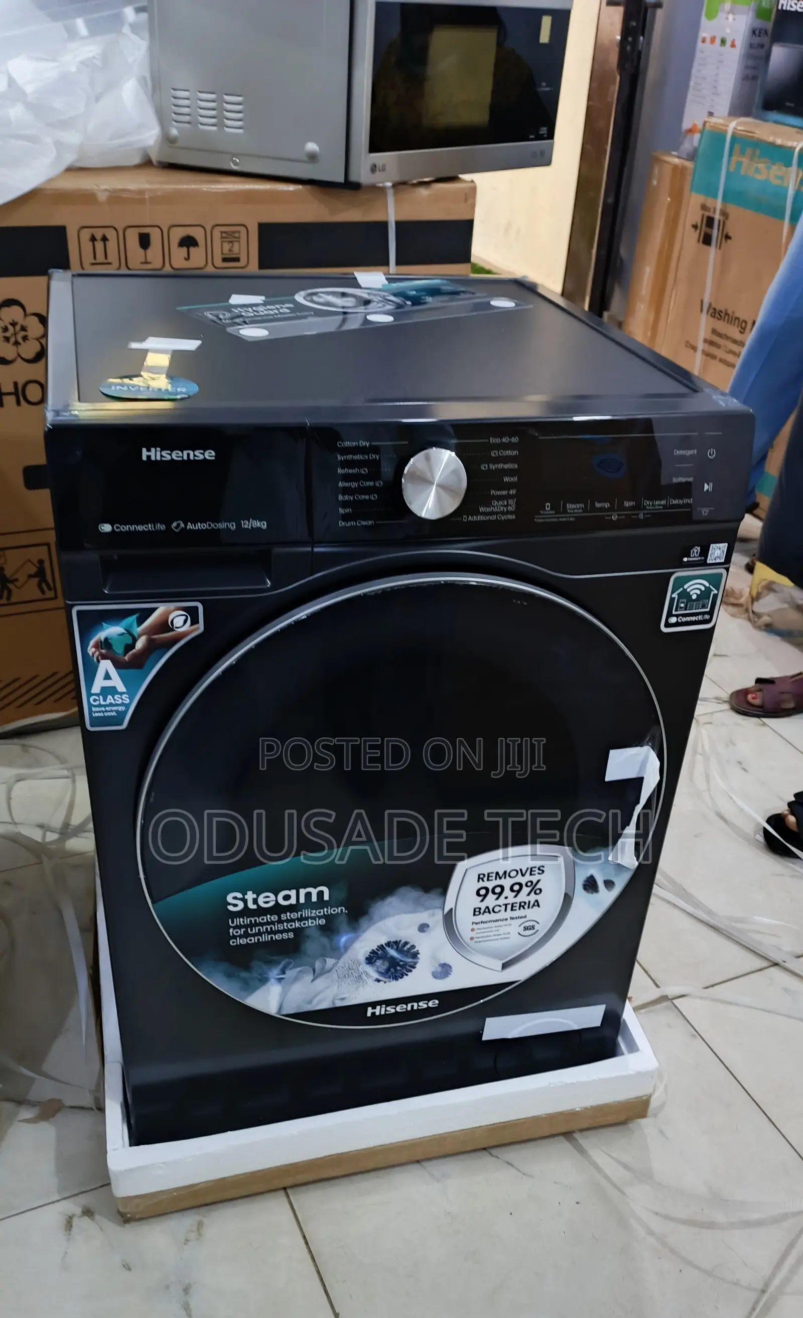 Hisense Automatic Inverter Washing Machine 12kg + 8kg Drying in Apapa ...
