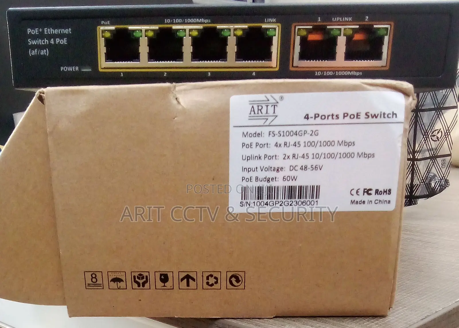 4 Port Poe Switch 2g for sale - ARIT CCTV & SECURITY Price: ₦ 55,000 on ...