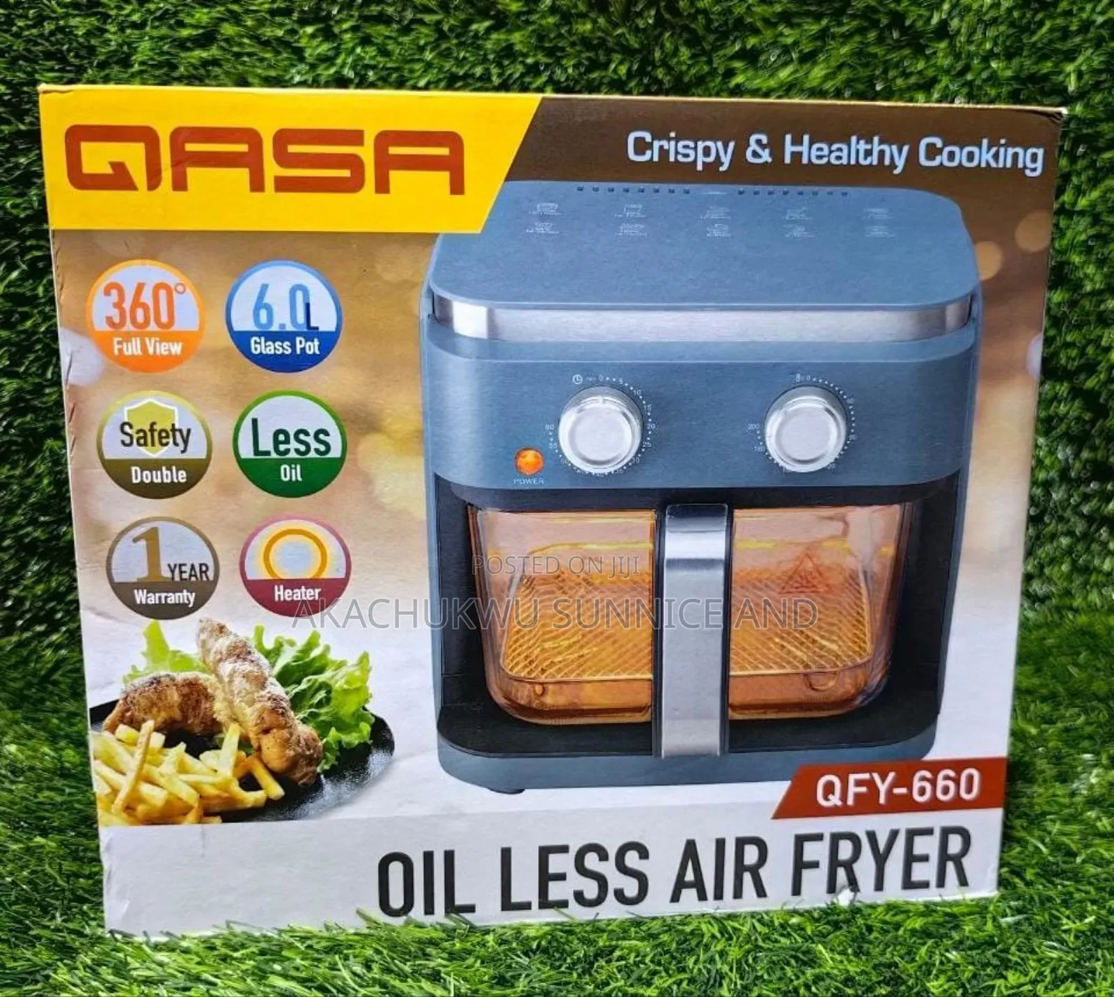 Qasa 6l Large Capacity Air Fryer 1200w Glass in Lagos Island (Eko ...