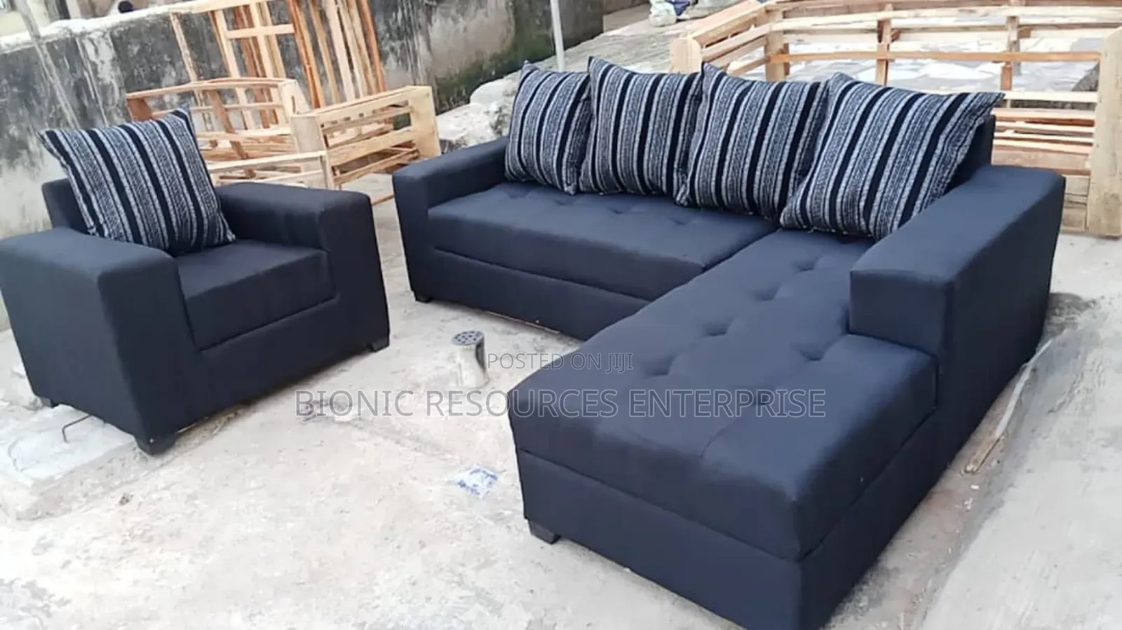 L Shape Chairs With Pillows,4 Big Pillows in Ikorodu - Furniture ...