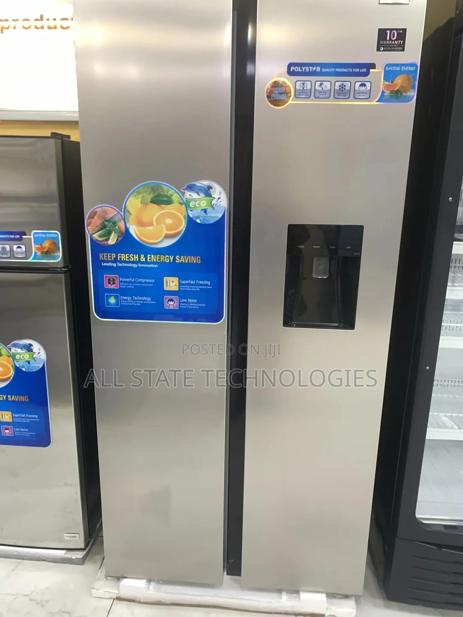 Polystar 436l Family-Size Fridge Built-in Water Dispenser for sale ...