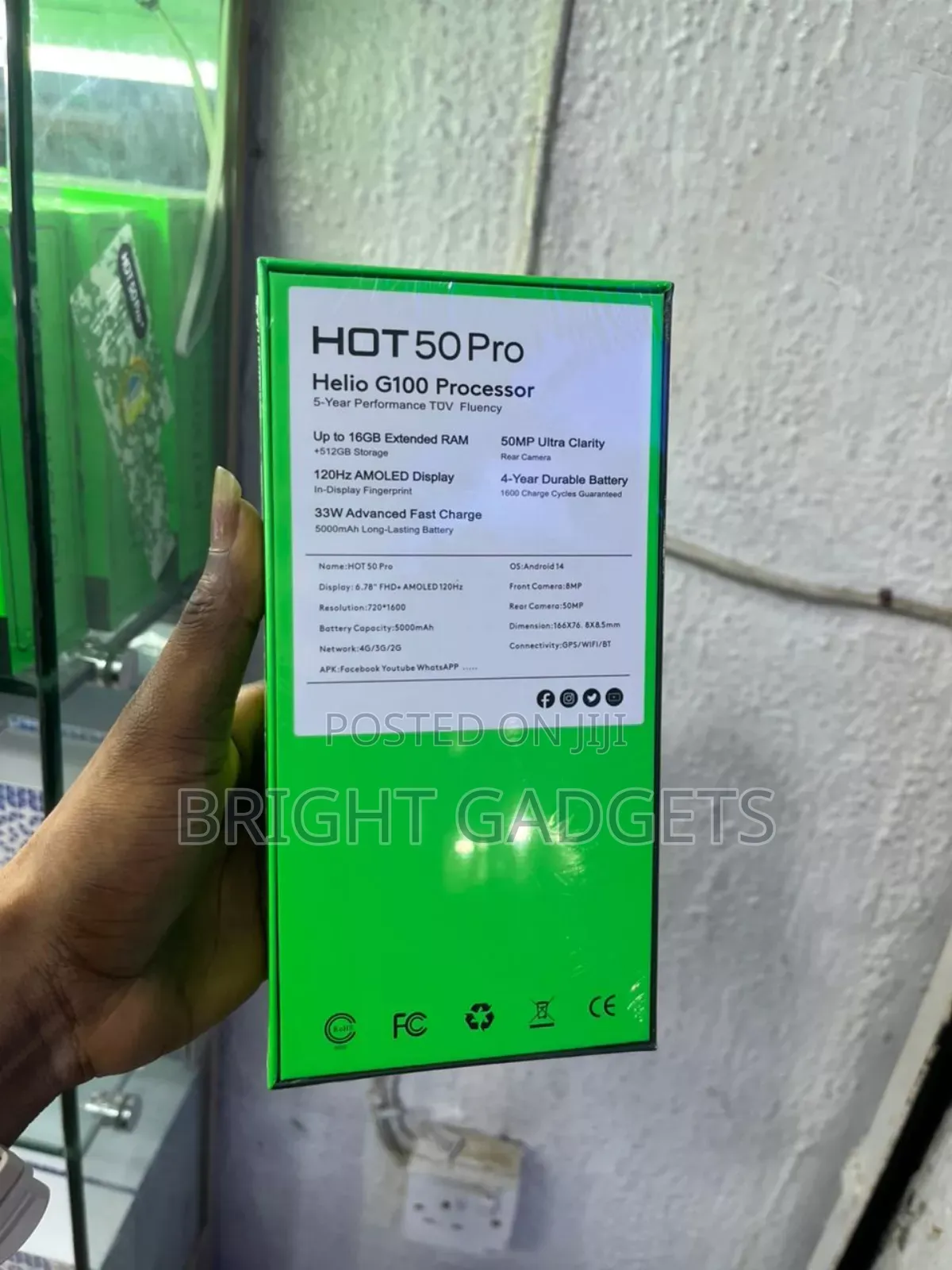 Infinix Hot 50 Pro 256 GB Blue in Ikeja - Mobile Phones, Bright Gadgets ...