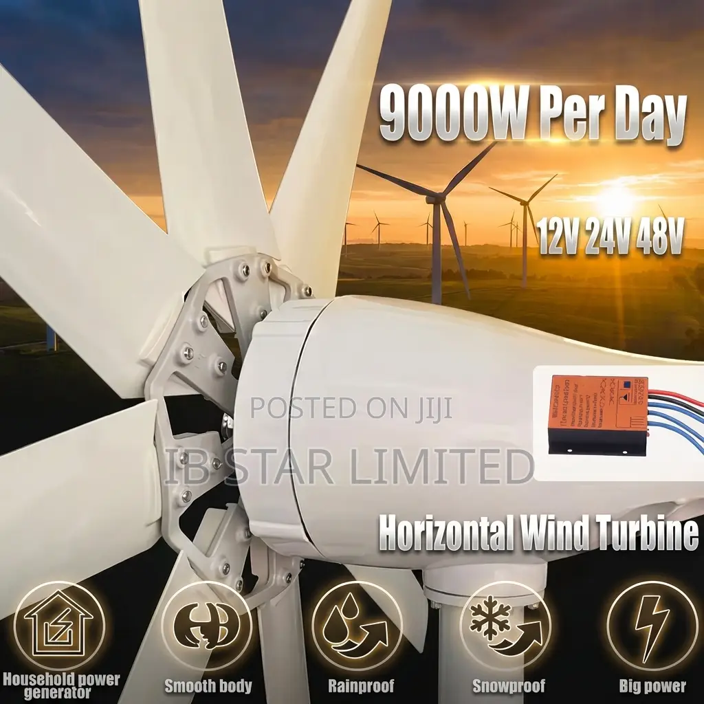 Own Your Utility: Get 9000w Per Day 48v Horizontal Wind Turbine Now in Lagos Island (Eko ...