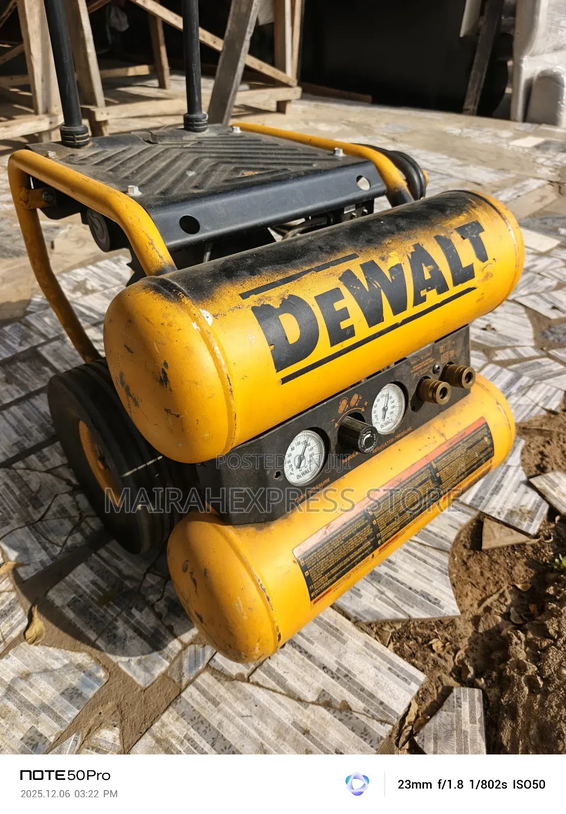 Dewalt Electric Wheeled Dolly-Style Air Compressor With Panel for sale ...