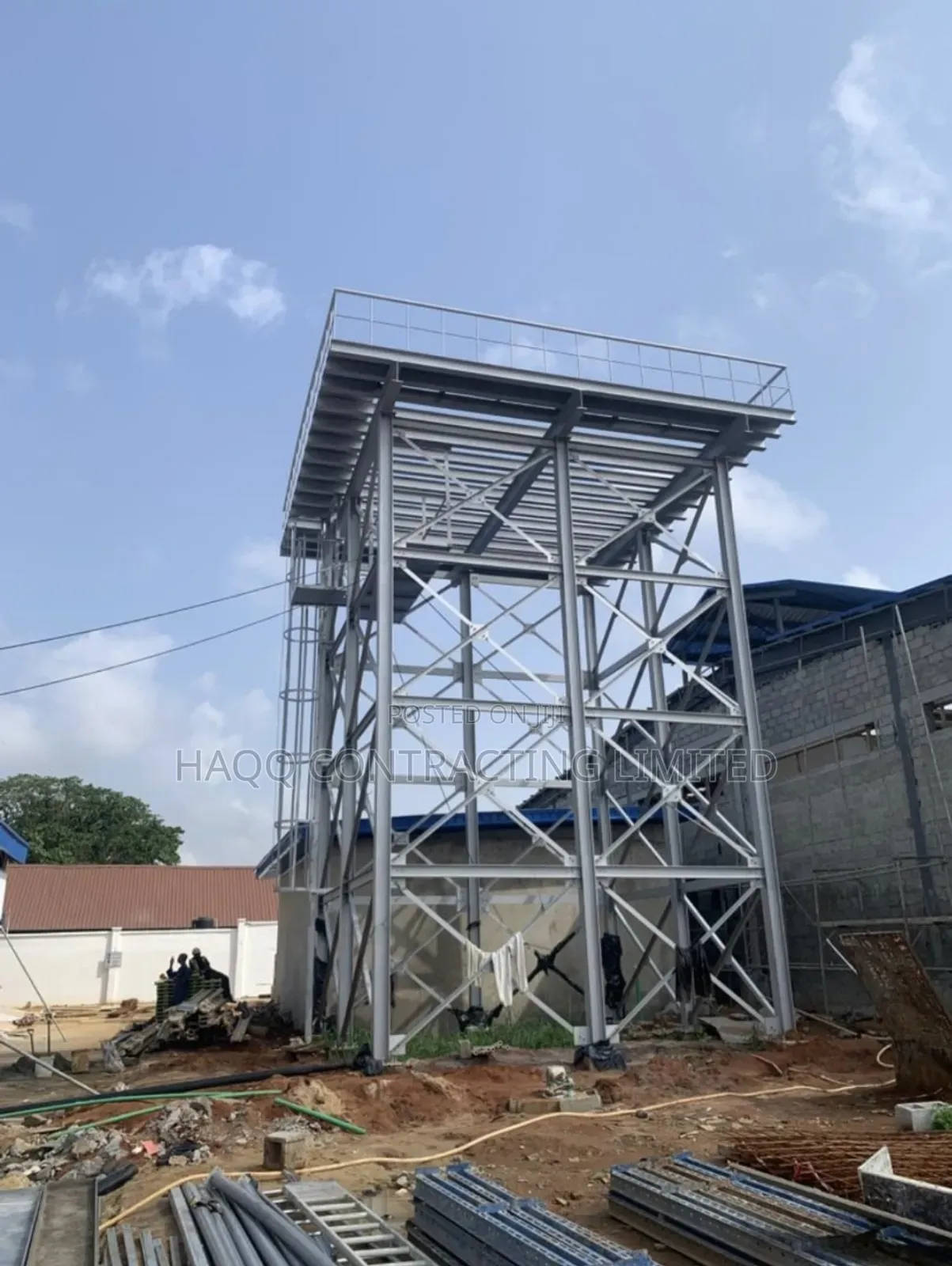 Water Stanchion Fabrication, Water Tank Scaffold Built to Last in ...
