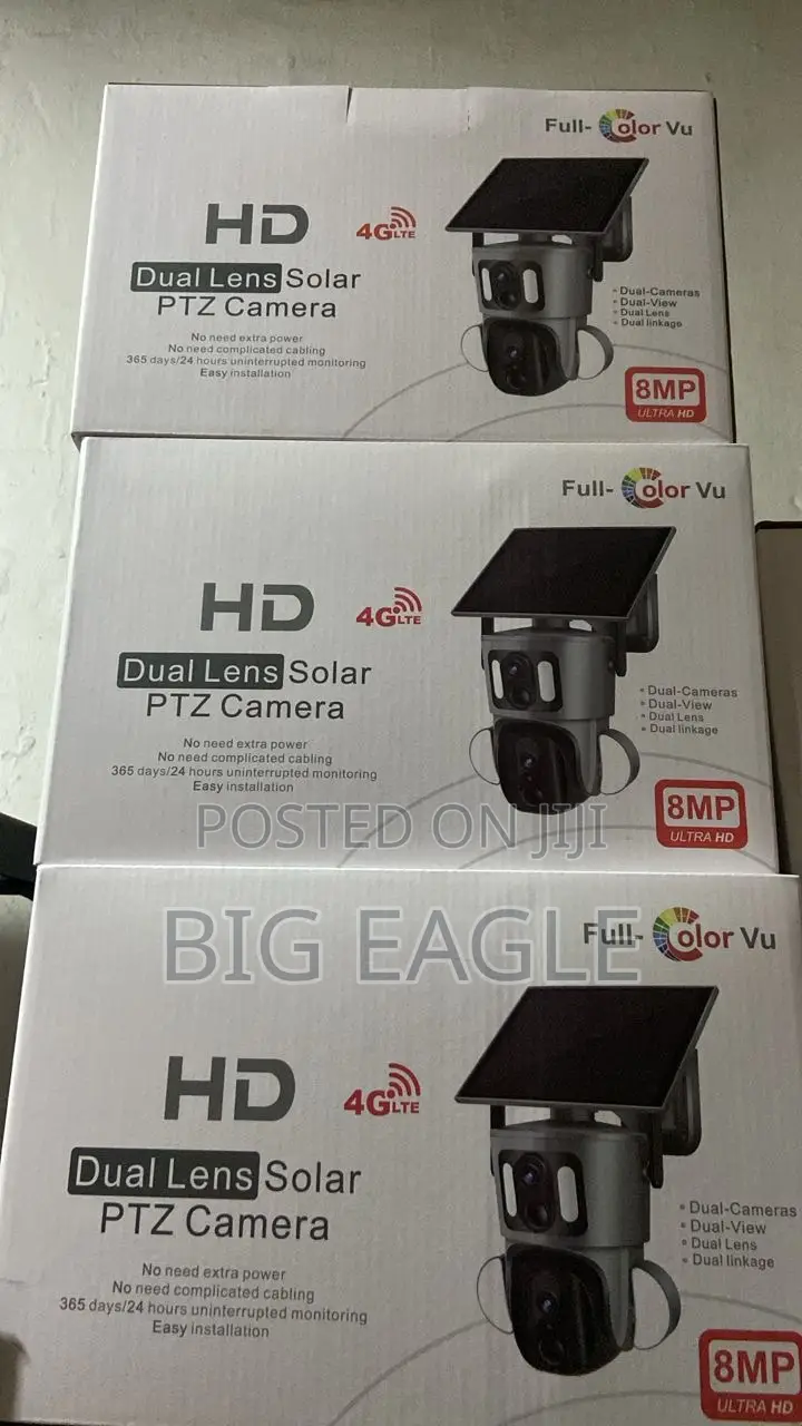 Solar Powered 4g 360% Ubox CCTV Camera Dual Lens 8mp High Quality for ...