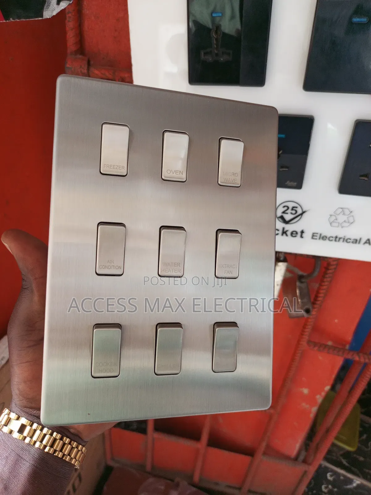 9 Gang Switch for sale - Access MAX electrical Ventures Price: ₦ ...