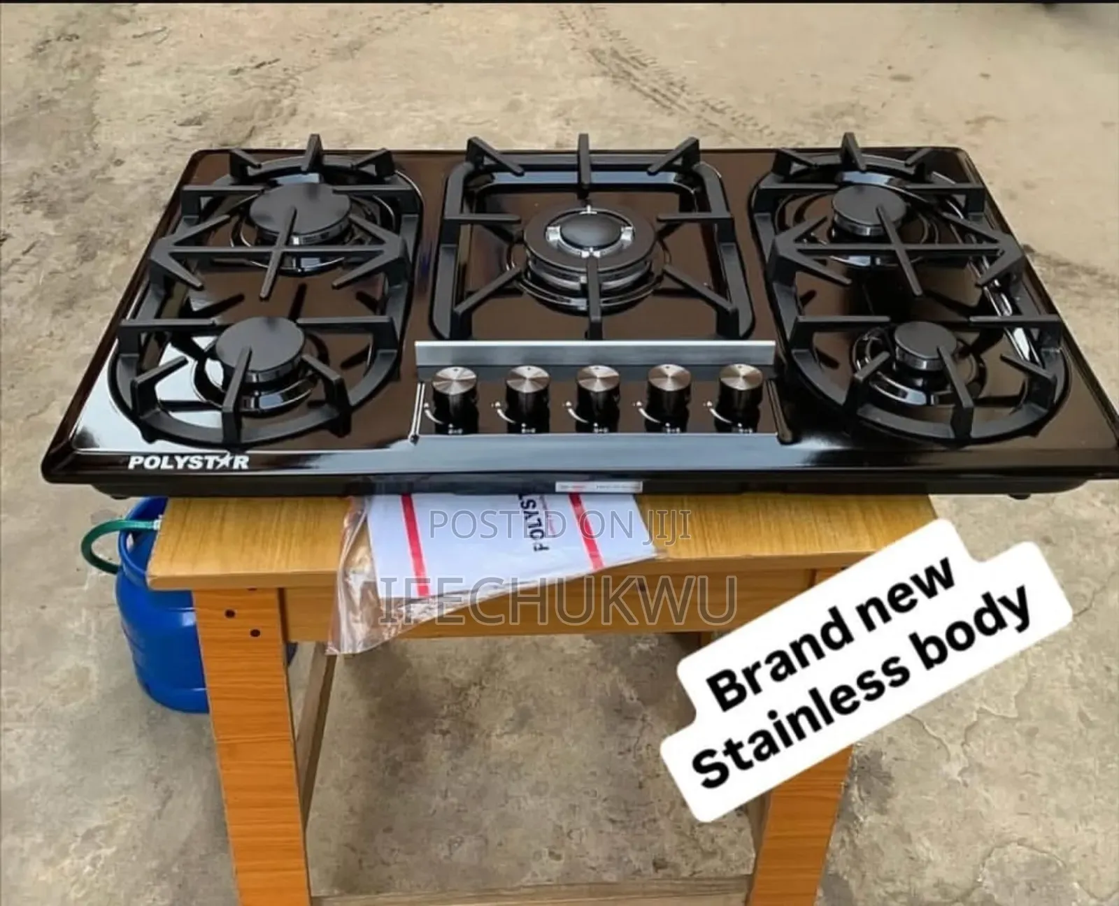 Original Polystar Built-in Luxury Black Stainless Steel Gas Cooker Hob ...