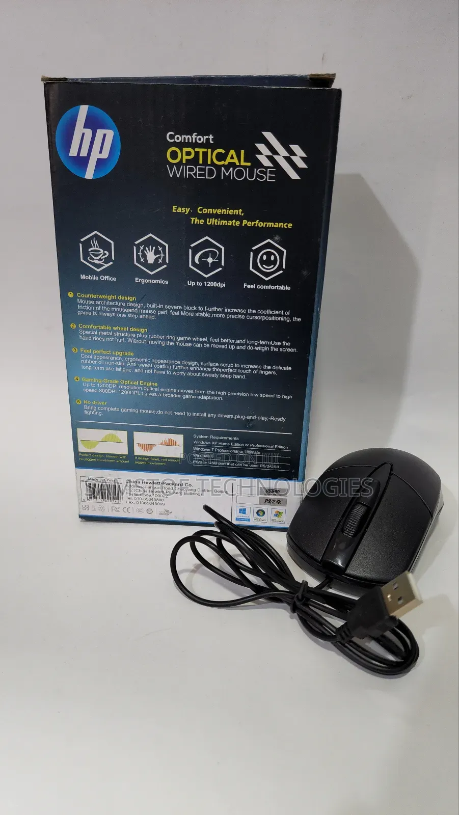 Hp Comfort Optical Wired Mouse. in Ibadan - Computer Accessories ...