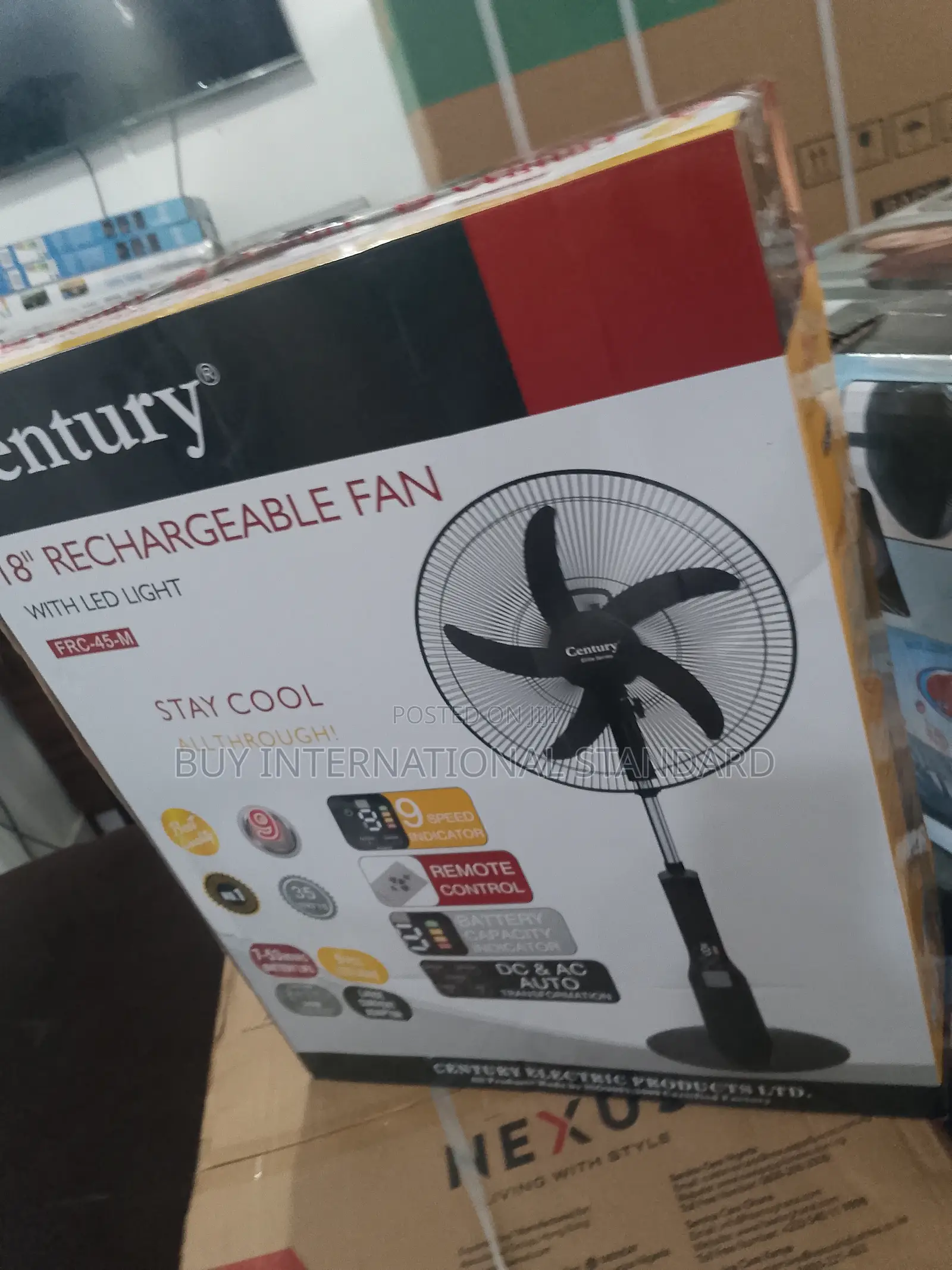 Century Rechargeable Fan 18′′ – Ideal for Home or Office in Surulere ...