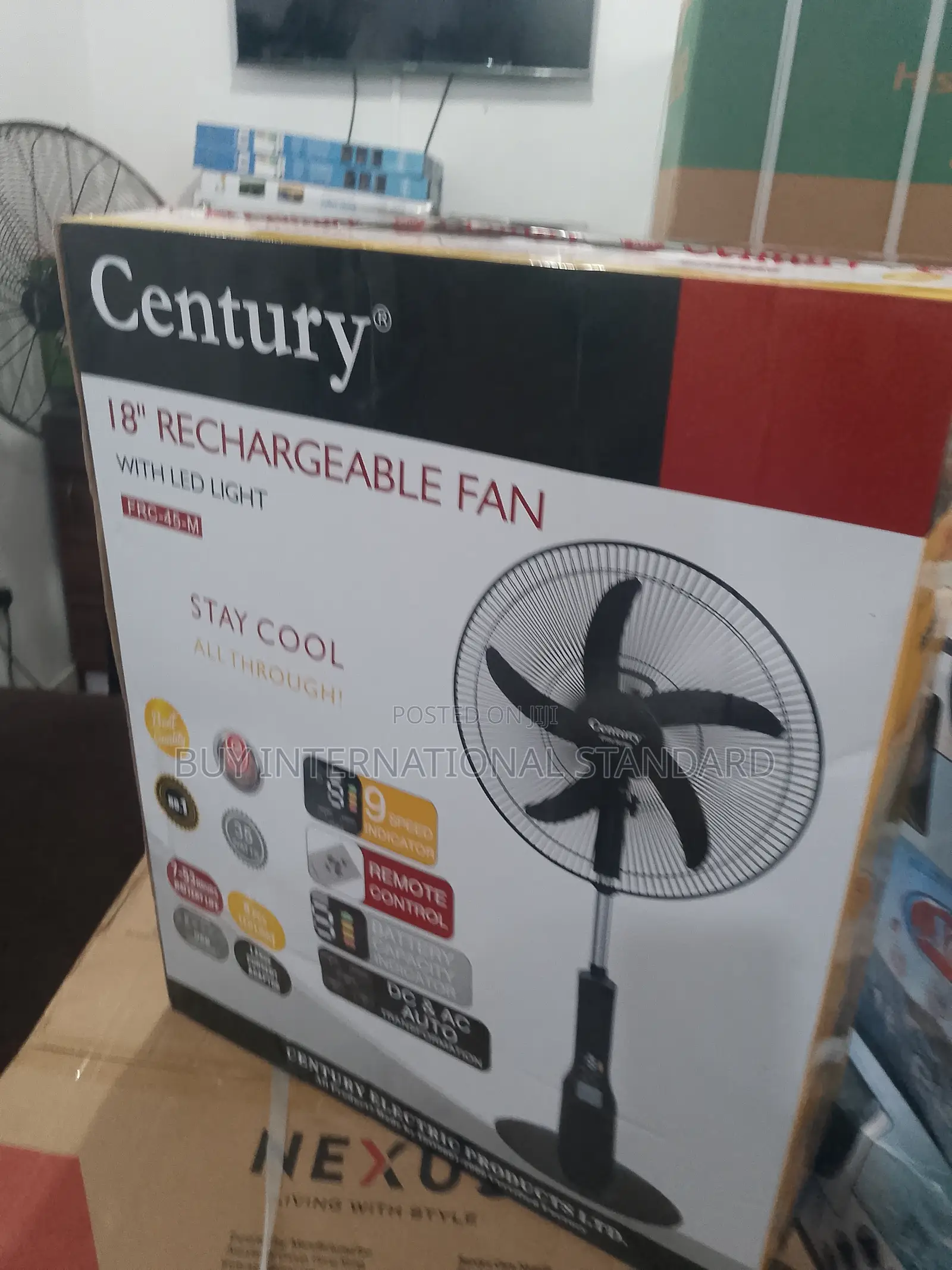 Century 18-Inch Rechargeable Fan – Ready to Deliver Lagos in Surulere ...
