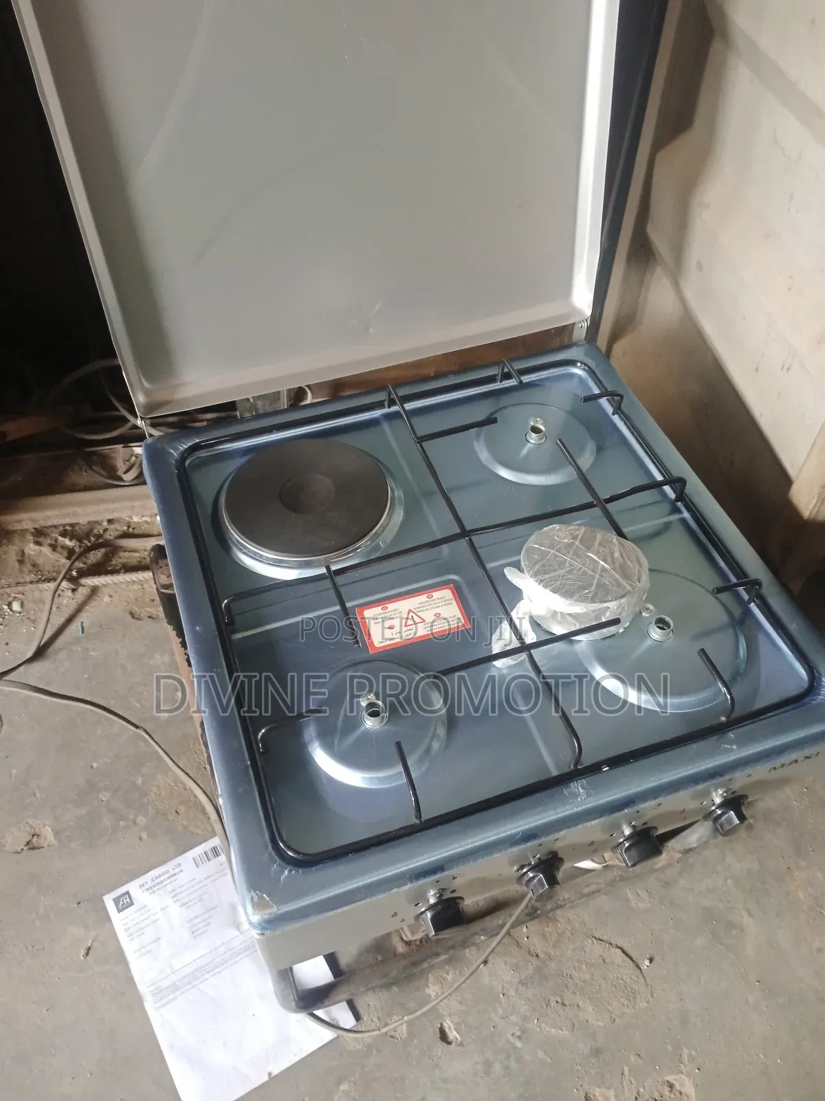 Maxi 3+1(Electric Burner) Table Top Gas Cooker With Blue Frames. in Ojo ...