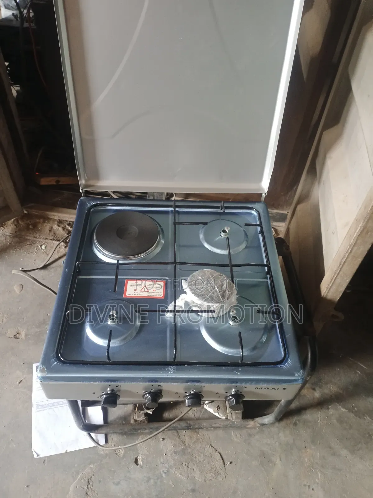 Maxi 3+1(Electric Burner) Table Top Gas Cooker With Blue Frames. in Ojo ...