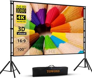 100 Inch Projection Screen With Stand 16:9 Hd Rear Front in Enugu - TV ...