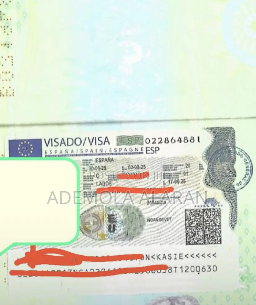 Spain Visa Available for sale - Ademola Alaran Price: Contact for price ...