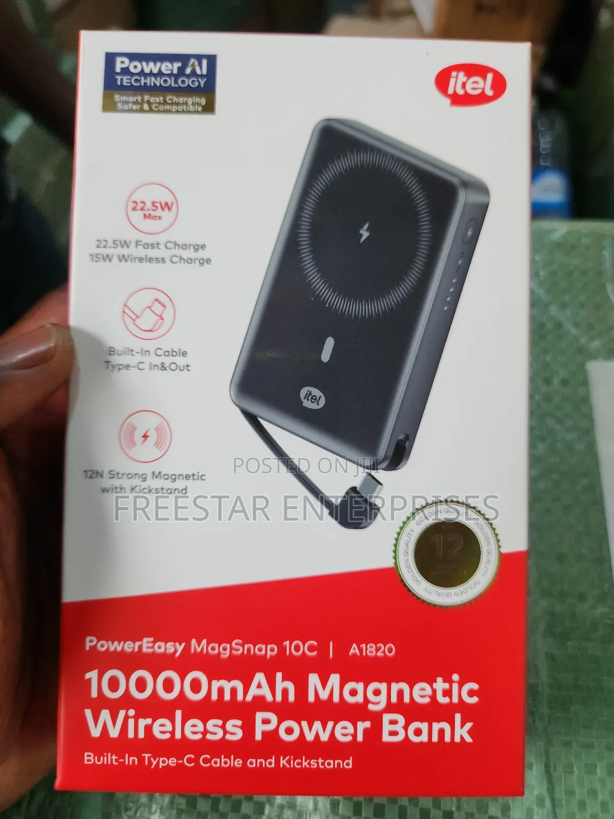 Itel 10000mah Magnetic Power Bank. Itel Magsafe Power Bank. for sale ...