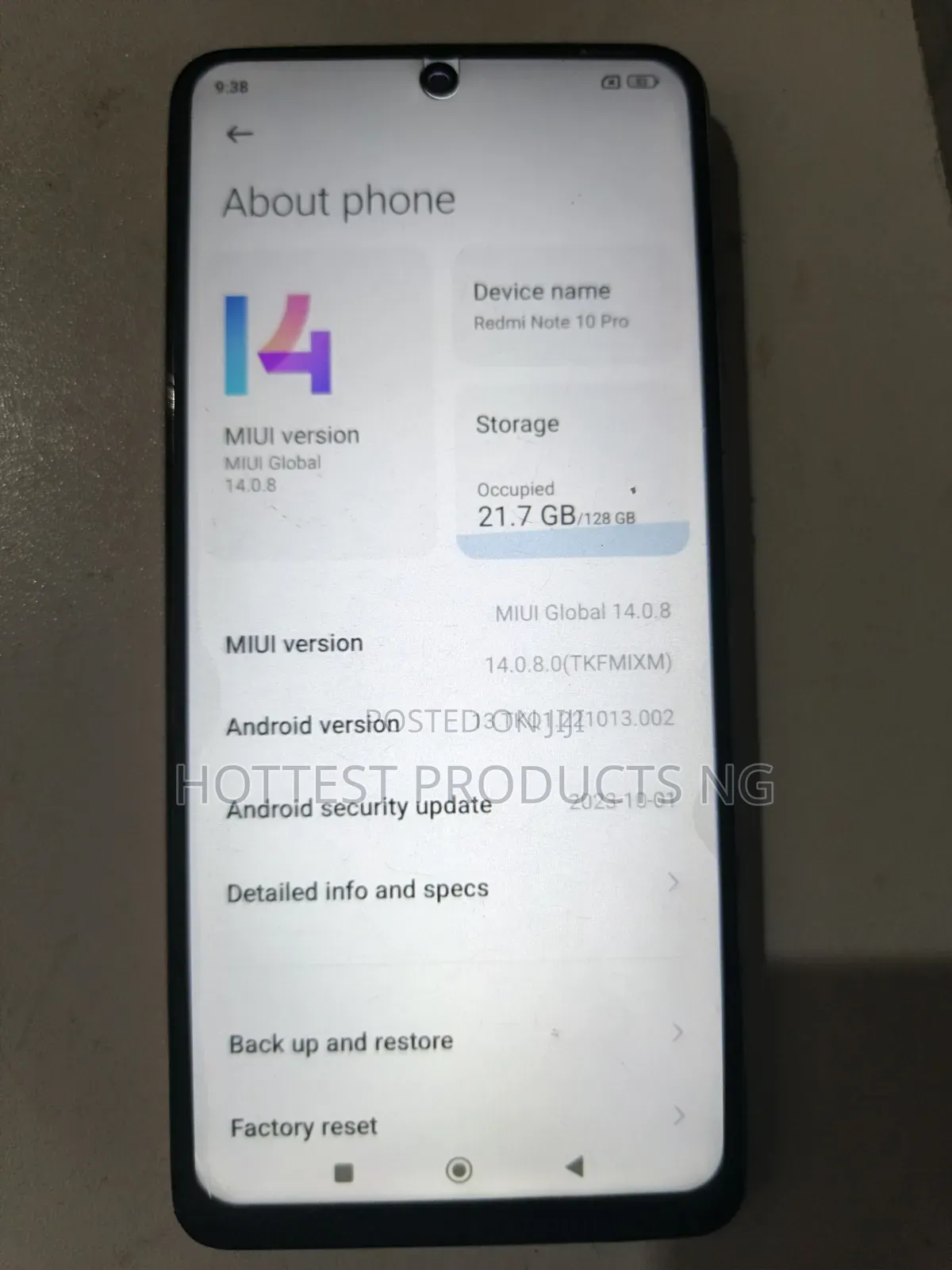 Xiaomi Redmi Note 10 Pro 128 GB Gold in Karu - Mobile Phones, Prince ...