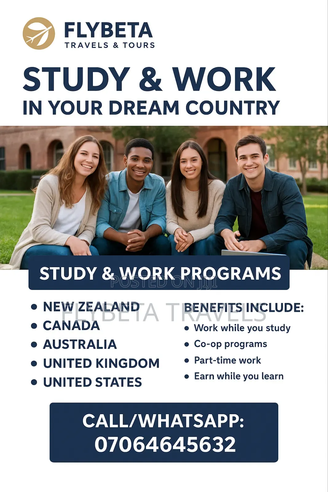 Study Work Abroad in Ikorodu - Travel Agents & Tours, Flybeta Travels | Jiji.ng